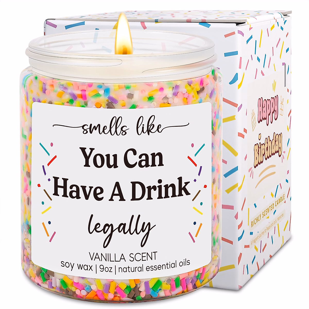 LEADO 21st Birthday Candles - 21st Birthday Gifts for Her, Him - Cool 21st Birthday Gifts for Daughter, Son, Friend - Happy 21st Birthday Presents, Funny Gift for 21 Year Old Male, Female, Boy