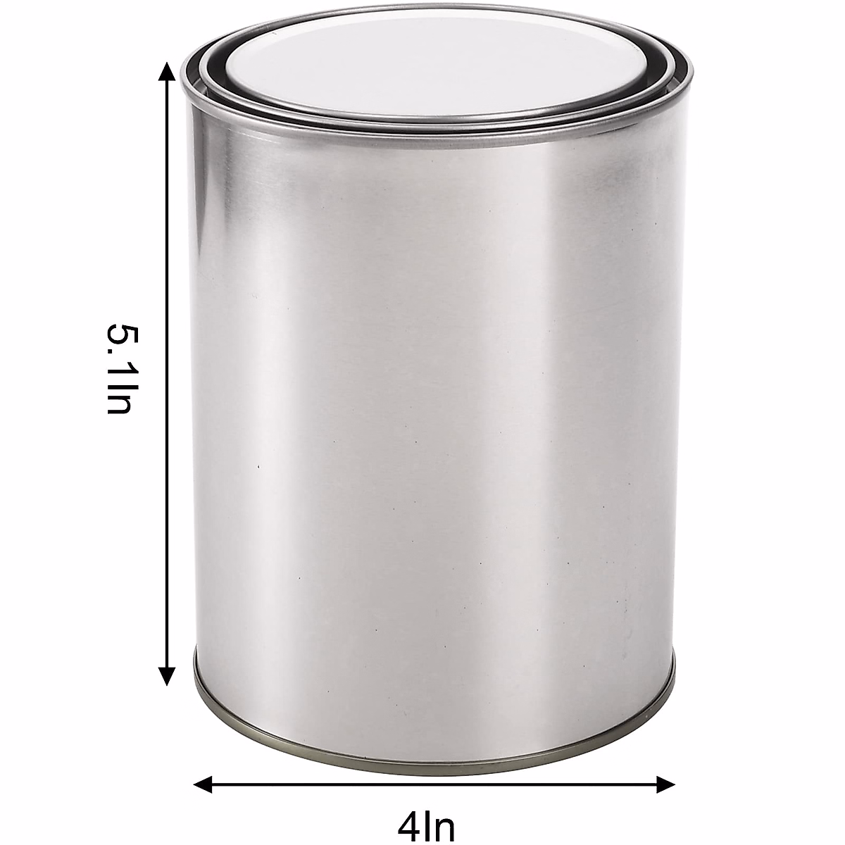 WUWEOT 6 Pack Metal Quart Paint Cans with Lids, Empty Unlined Paint Buckets, Multipurpose Storage Paint Pails Containers for Arts and Crafts, DIY Projects, Painting, Garage Organization