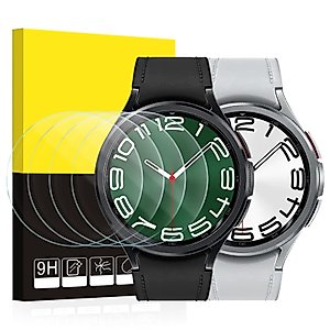 [4 Pack] for Samsung Galaxy Watch 6 Classic 47mm Screen Protector,Tempered Glass Screen Protector Protective Film Cover Accessories for Galaxy Watch 6 Classic 47mm (NOT for Other Models)
