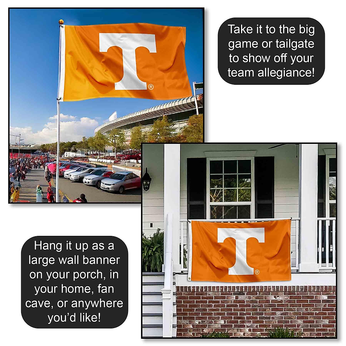 College Flags & Banners Co. Tennessee Vols Power T Flag