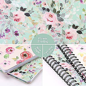 Spiral Notebooks 6 × 8 Inch, 4 Pack College Ruled Journals Cute Notebooks for Women, Hardcover Floral Notebooks School Supplies, Inner Pocket, 320 Sheets/640 Pages, A5 Size