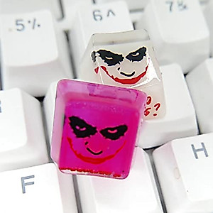 Gaming Keycaps The Joker Resin Keycaps for Cherry MX Swtiches (OEM R4) (Pink)