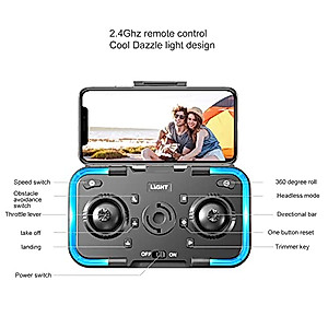 Mini WIFI RC Drone with 4K HD Dual Camera for Adults Kids, RC Helicopters Quadcopter with Position Hover, 360 Obstacle Avoidance, Speed Adjustment, Gesture recognition