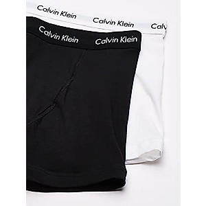 Calvin Klein Men's Cotton Stretch 5-Pack Boxer Brief, 2 Black, 2 White, 1 Grey Heather, L