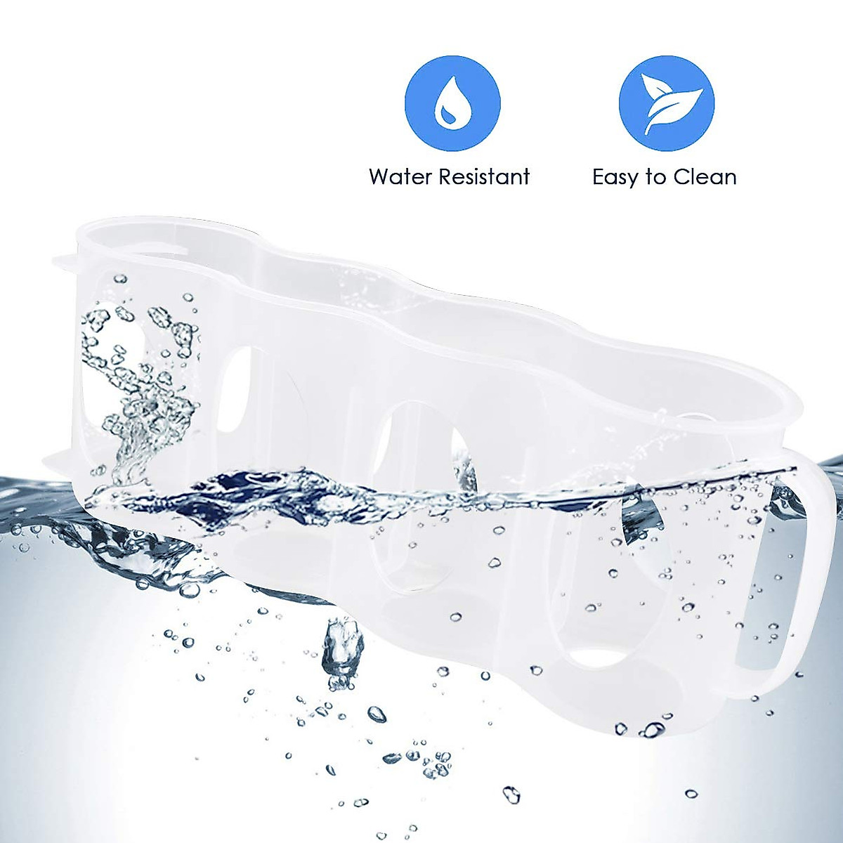 OSALADI 2pcs Refrigerator Organizer Bins 4 Section Pop Soda Can Dispenser Beverage Holder for Kitchen Fridge Freezer Countertops Cabinets