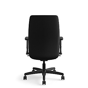 HON Endorse Mid-Back Task Chair- Upholstered Computer Chair for Office Desk, Black (HLWU)