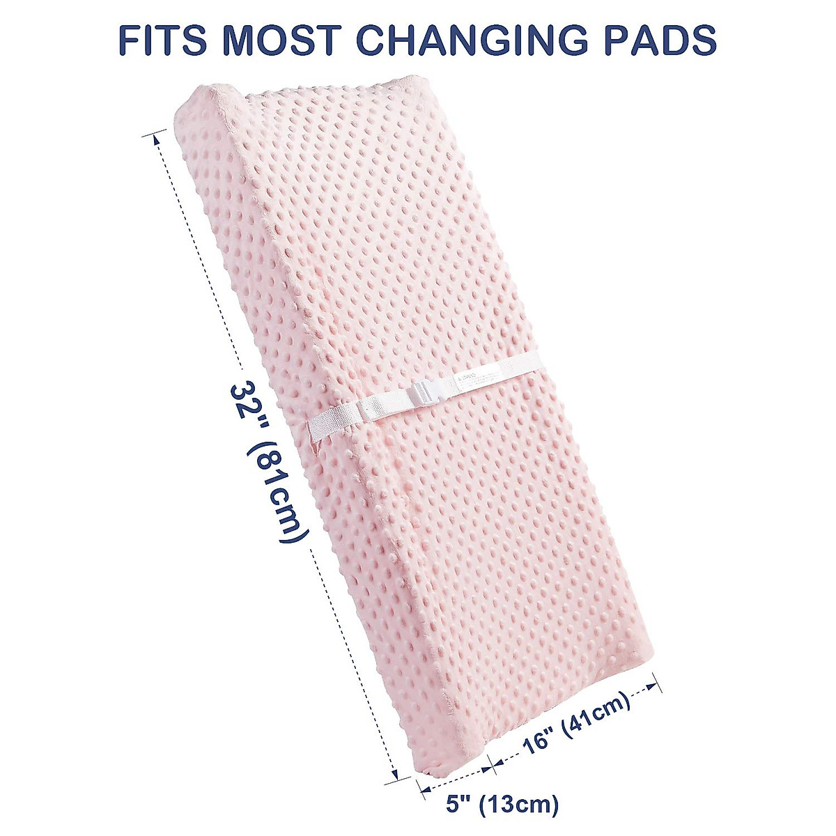 Changing Pad Cover, AceMommy Ultra Soft Minky Dots Plush Changing Table Covers Breathable Changing Table Sheets Wipeable Diaper Changing Pad Cover for Infants Baby Girl Pink/Grey (2 Pack)