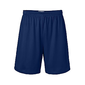 Soffe Men's Nylon Mini-Mesh Fitness Short Navy X-Large