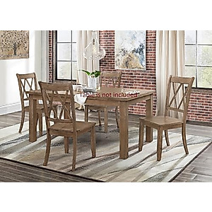 Wycian Boho High Chair, Wood Chair Seat Replacement 2PCS Brown Living Room Bedroom Dining Rooms Garden