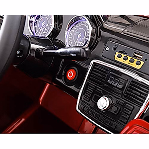 Kids Ride on Powered Car Licensed Mercedes-Benz 12V Remote Controller, mp3 Player /USB/TF Cards Bluetooth Foot pendal for Ages 3 up-Red