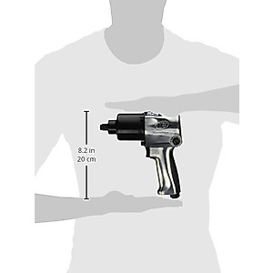 Ingersoll-Rand 231HA 1/2" Drive Air Impact Wrench, Super Duty, 590 ft-lbs Max Torque Output, 8000 RPM, Adjustable Power Control, Pressure Fed Lubrication System