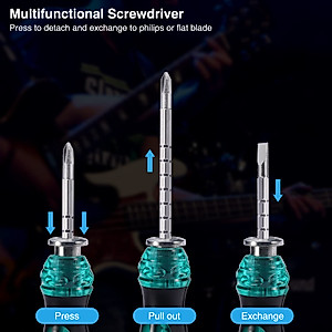 31Pcs Guitar Tool Kit, POGOLAB Guitar Repair Kit, Luthier Tools, Guitar Winder, Guitar Setup Kit for Guitar Ukulele Bass Mandolin Banjo