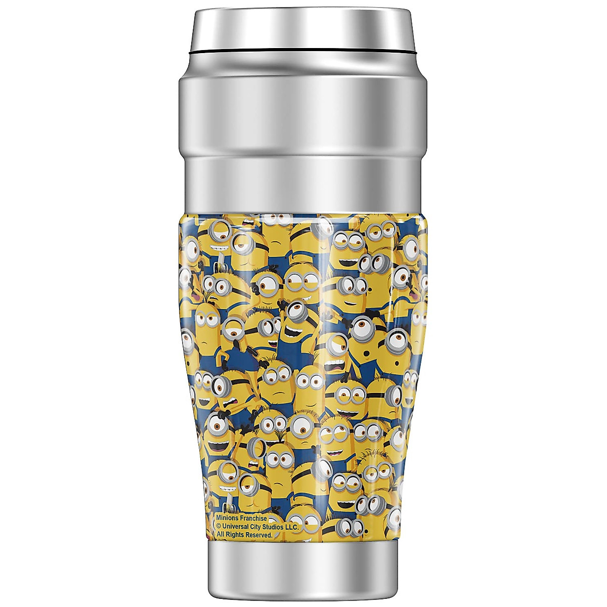 THERMOS Minions OFFICIAL Group Pattern STAINLESS KING Stainless Steel Travel Tumbler, Vacuum insulated & Double Wall, 16oz
