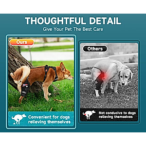 Virbraroo Dog Leg Brace for Torn Acl Hind Leg,8X Support Dog Knee Brace with Metal Strips for Joint Pain Relief, Rear Leg Brace with Adjustable Traction Belt for Cruciate Ligament Injury (L)