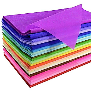 120 Sheets Colored Tissue Paper Bulk Wrapping Craft Paper 20 x 26" for Art Gift Tissue Decoration (24 Colors)