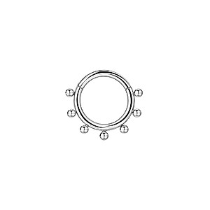 FANSING 316L Surgical Steel Septum Ring 16g 8mm Septum Jewelry 16 Gauge Beaded Septum Clicker 5/16" Septum Daith Piercing Jewelry
