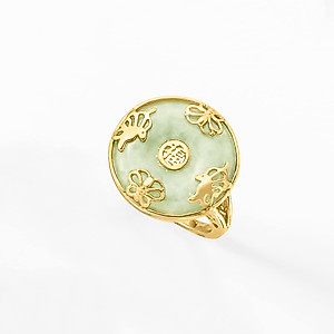 Ross-Simons Gemstone Good Fortune Butterfly Ring in 18kt Gold Over Sterling