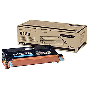 1-Pack (Cyan) Compatible Phaser 6180, 6180N, 6180DN, 6180MFP-D, 6180MFP-N Printer Toner Cartridge High Capacity Replacement for 113R00723 Toner Cartridge