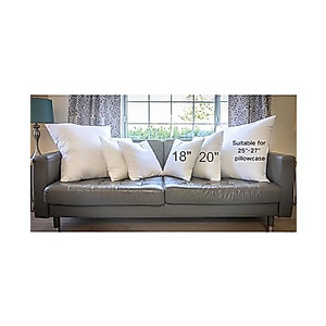 Cozy Bed Euro Throw Pillows Insert (Pack of 2, White) 26 x 26 Inches (Suitable for 25-27 pillowcase.), Bed Pillows for Sleeping European Size, Bed and Couch Pillows, Decorative Pillows