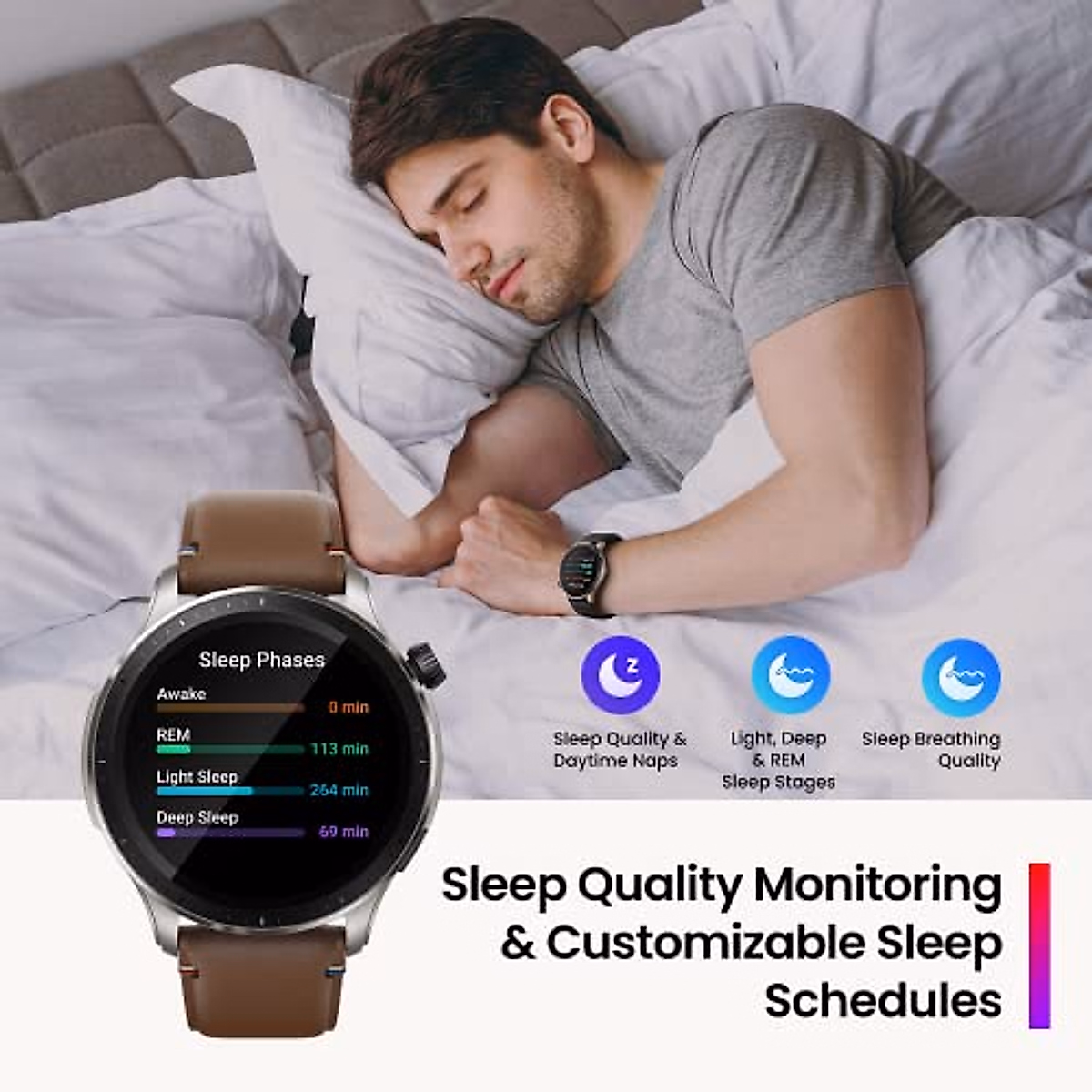 Amazfit GTR 4 Smart Watch for Men Android iPhone, Dual-Band GPS, Alexa Built-in, Bluetooth Calls, 150+ Sports Modes, 14-Day Battery Life, Heart Rate Blood Oxygen Monitor, 1.43”AMOLED Display,Black