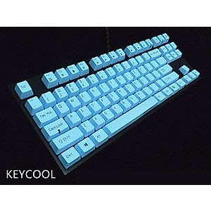 87 Keys Keycool PBT Doubleshot Keycap ANSI OEM Key Cap for Cherry MX Gaming Mechanical Keyboard