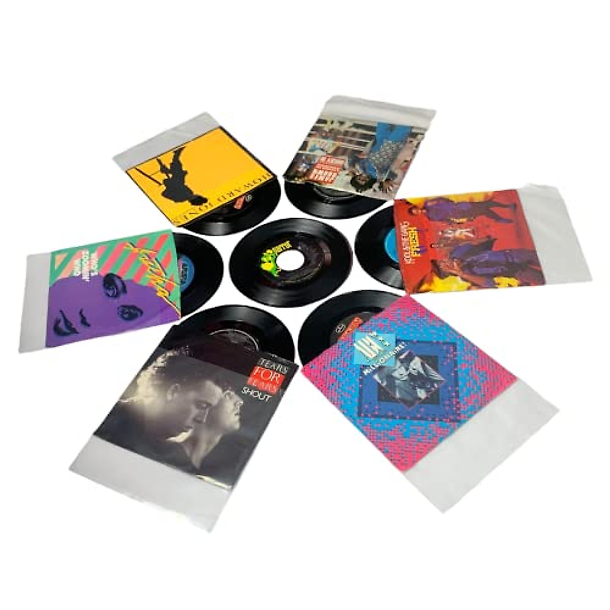 45 RPM Vinyl Record Sleeves – Premium High Clarity 3mil Plastic Outer Covers for 7 inch Albums Anti-Static LP Record Storage Protective Jackets 100 Pack