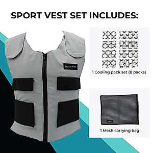 Glacier Tek Cool Vest Personal Cooling, 59 Degrees for 2.5 hours 8 Cool Packs, recharge in 30 minutes