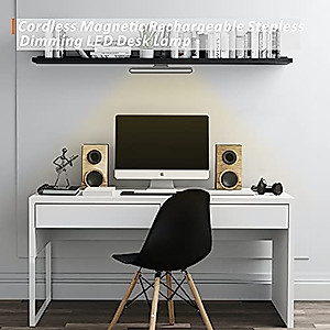 LED Desk Light, ZouYee Portable Desk Lamp for College Dorm Room ,Cordless Magnetic Battery Powered Small Table Lamp with Touch Control for Under Cabinet Lights Reading Working Office Bedroom Lighting