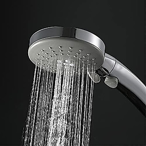 Deliao Elderly Handheld Shower Head Designed For Disabled Pregnant Woman Gravidas With 79-Inch Hose Suciton Cup Holder Bracket Home Care Control Button Convenient Push Button Chrome