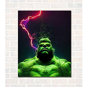 OzWood Crafts- She Hulk and Hulk Wall Decor Poster Prints, Set of 6 FRAMELESS (8''x10''), She Hulk and Hulk room decor for boy,She Hulk and Hulk Posters for Boys Room, She Hulk and Hulk Wall Art,
