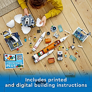 LEGO City Rocket Launch Center Building Toy Set 60351, NASA-Inspired Space Toy with Rocket, Launch Tower, Observatory, and Mission Control, Pretend Play Space Toy for Kids Boys Girls Age 7+ Years Old