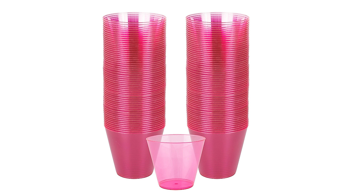 Bright Pink Disposable Cups - Perfect for Parties & Celebrations