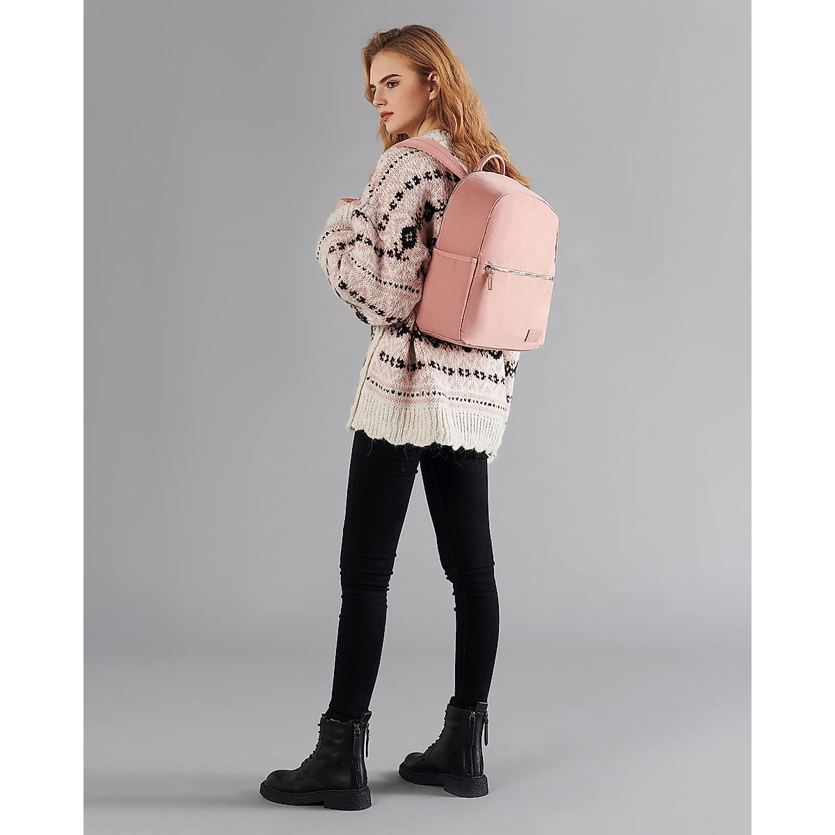 HotStyle 288s Chic Teacher Backpack, Compact & Stylish Daypack Purse for Women, Ash Grey