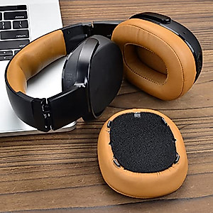 Crusher 360 Earpads - defean Replacement Brown Ear Pads Cover Cushion Compatible with Skullcandy Crusher 360 Bluetooth S6MBW-J373 Headphones,High-Density Noise Cancelling Foam