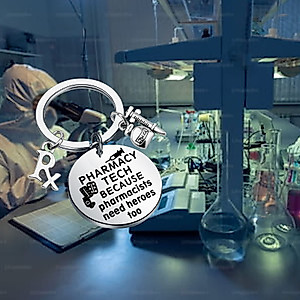 KUIYAI Pharmacy Tech Because Pharmacists Need Heroes Too keychain(Pharmacy Tech KS)