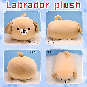 JIAJEGTGT Dog Plush Pillow, 15Inch Cute Big Dogs Stuffed Animal Toys, Soft Giant Sleeping Pillows, Dog Plushies Doll Toy Gift for Kids Girlfriend