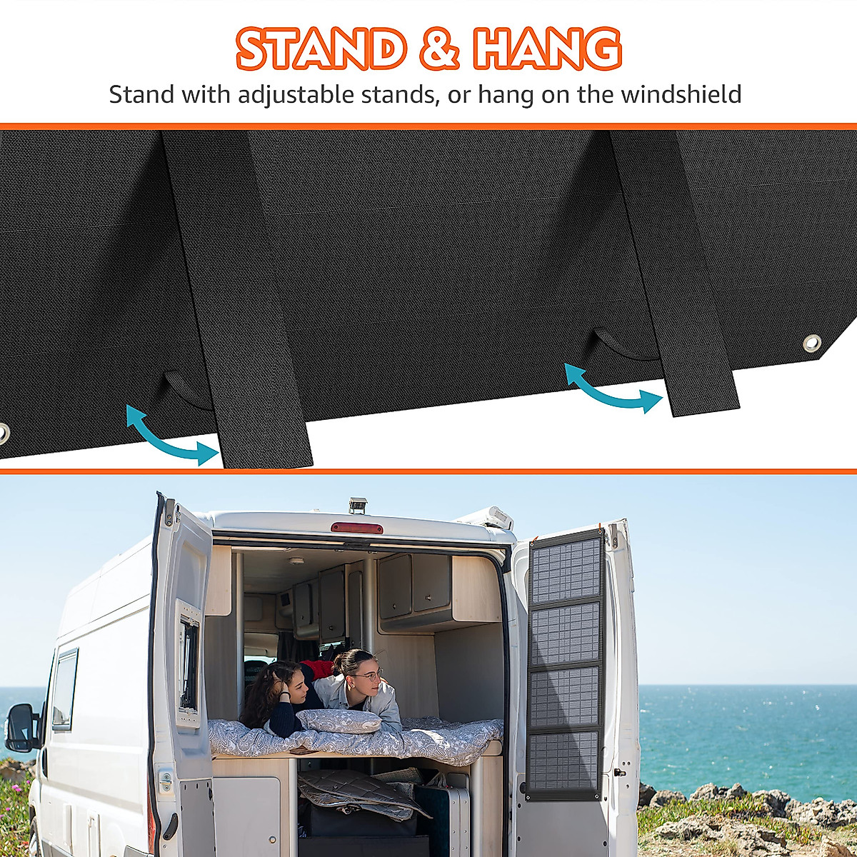 296Wh Portable Power Station with 40W Solar Panel, Solar Generator Outdoor Backup Battery Supply with AC Outlet for Camping, Home Emergency, Traveling, RV Trip