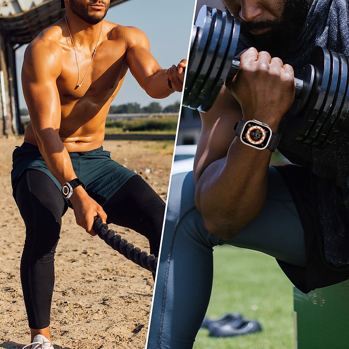 V.R.HOPE Ultra Wide Watch Band Compatible with Apple Watch 49mm 45mm 44mm 42mm for Men, Nylon Sport Adjustable Strap Military Tactical Style for iWatch Ultra Series 8 7 6 5 4 3 2 1 SE (Black)