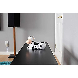 Sixdrop Cow Planter Pot - 9" - Cow Print Party Decoration - Cow Stuff Garden Backyard Flower Ceramic Succulent Planter - UFO Cow Theme Decoration La Vaca