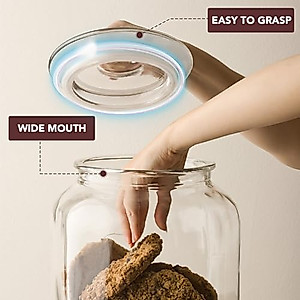 XPCARE Glass Jars for Laundry Room Organization Jars 0.5 Half Gallon Laundry Storage Glass Containers with Labels Organization with Lid for Laundry Detergent Laundry Pods Container, 2 Jars