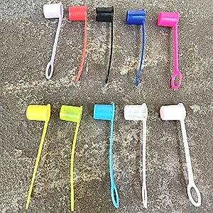 10pcs Mixed Color Caps Drinking Straw CAPS for 3/8" Diameter Straws - - straw cover - straw caps covers - Mixed color