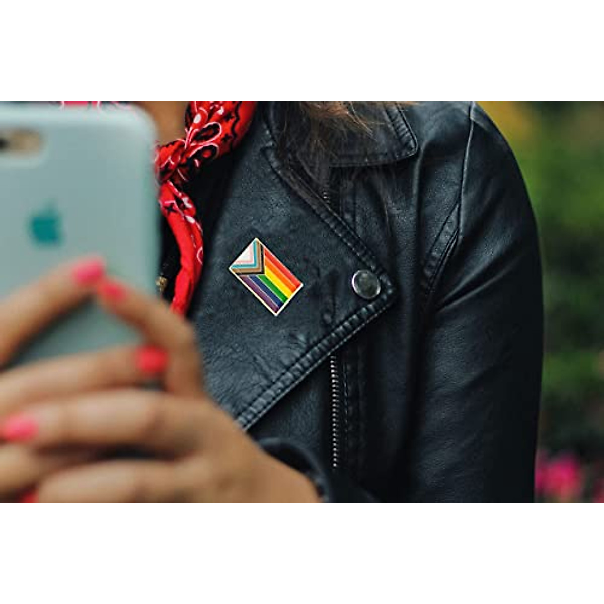 Pack 5PCS Heart Shape Lapel Pin LGBT Badges Pride Lapel Pins Brooches Badges