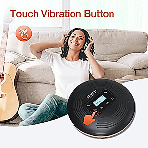 HOTT Portable CD Player with FM Transmitter,Rechargeable Bluetooth Portable CD Player with Touch Buttons,Walkman CD Player with AUX Cable,Shockproof CD Player for Home Travel