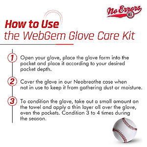 No Errors WebGem Catchers Mitt Care Kit. Glove Formation Tool, Reduces Glove Break-in Time, Holds Glove Shape, Catchers Essential Gear, Gift for Baseball Players- GLOVE NOT INCLUDED(Deuce)