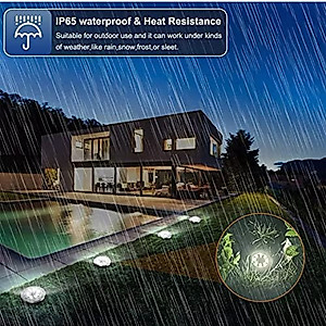 Monroe's Parloir LED Solar Lights, 8 LED's Per Solar Disk Lights, Outdoor Waterproof Solar In Ground Lights for Garden, Landscape, Pathway, Patio, and Driveway, 4 Pack (Cool White)