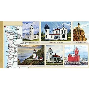 United States Lighthouses: Illustrated Map & Guide