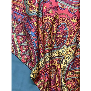 Get Bed Ready Boho Paisley Medallion Duvet Cover Set Traditional Antique Rug Vintage Damask Bohemian Pattern Bedding Elegant Boteh Tapestry Egyptian Cotton (Ruby Red, King)