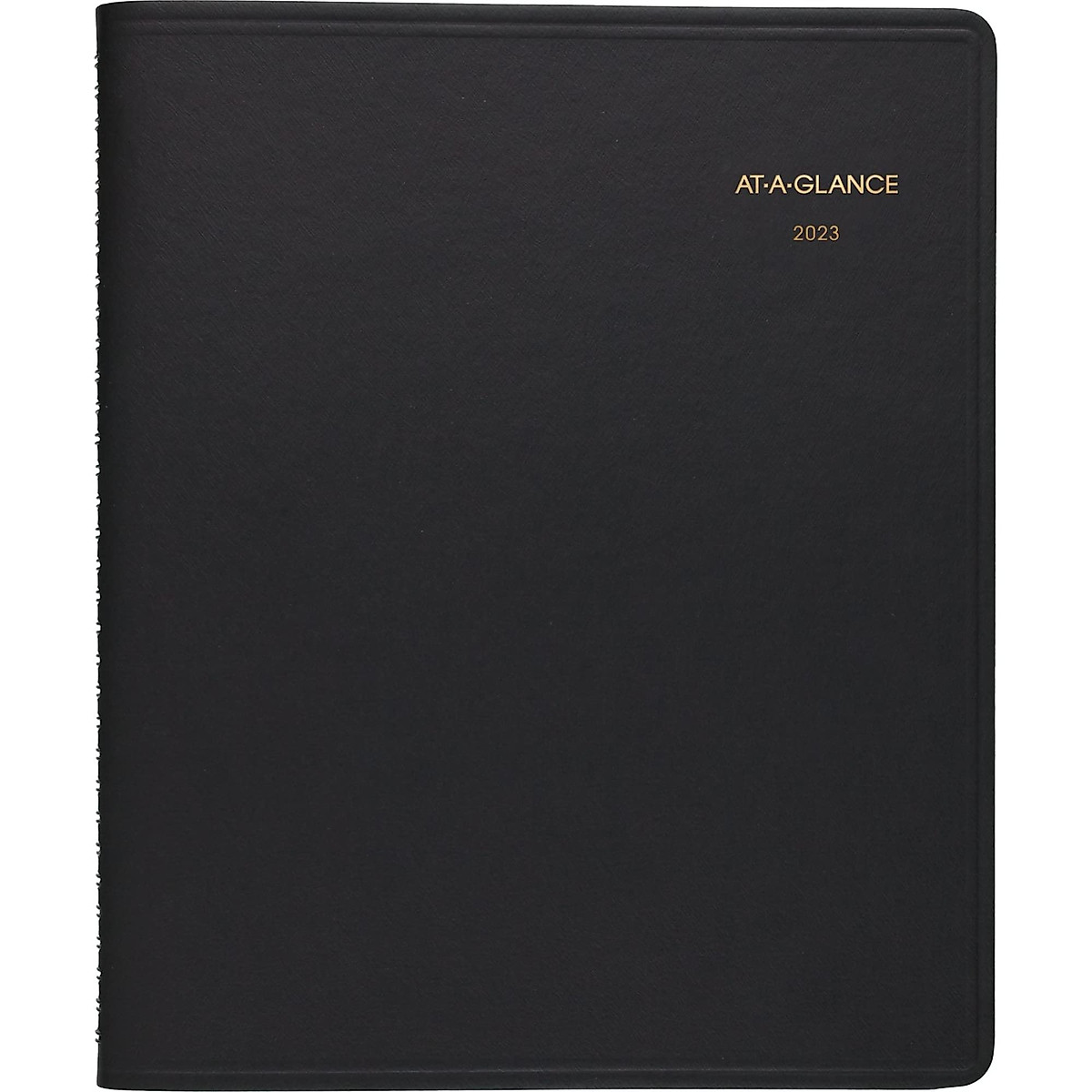 AT-A-GLANCE 2023 Weekly Planner, Quarter-Hourly Appointment Book, 8-1/4" x 11", Large, Black (7095005)