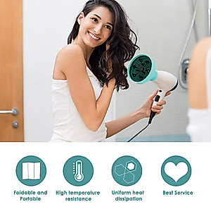 Collapsible Hair Dryer Diffuser + Scalp Massager Shampoo Brush- Silicone Blow Dryer Diffuser Attachment - Lightweight Portable Hair Diffuser