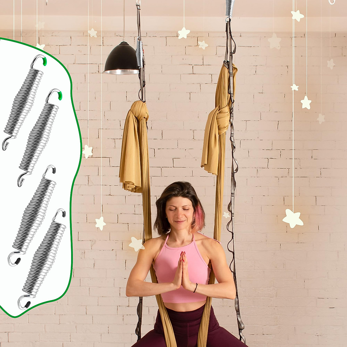 4 Pack Swing Springs Heavy Duty Hanging Springs Bag Porch Swing 1408lbs Hammock Hanger Springs for Punching Bags Swings Ceiling Mount Replace, (352lbs x 4)